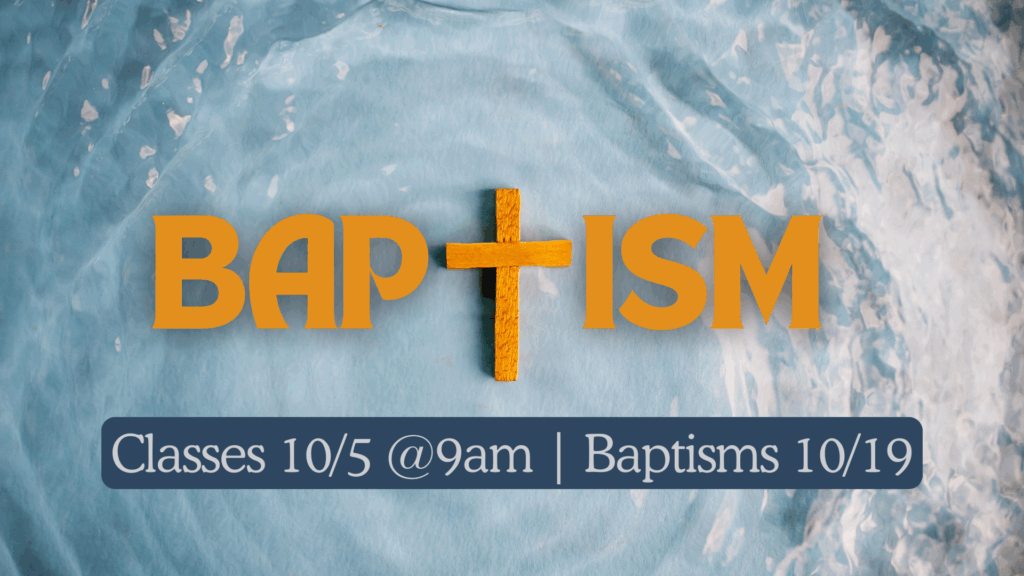 Baptism Classes, 9 AM - Vineyard Church of Augusta